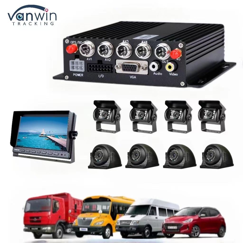 8CH 1080P H.265 HD GPS Vehicle Mobile DVR Recorder with 12V 2.5A and 5V ...