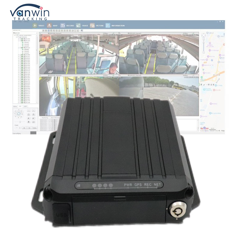 4G Online Video Tracking GPS Mobile DVR 1080p Sd Card 4 Channel Sim ...