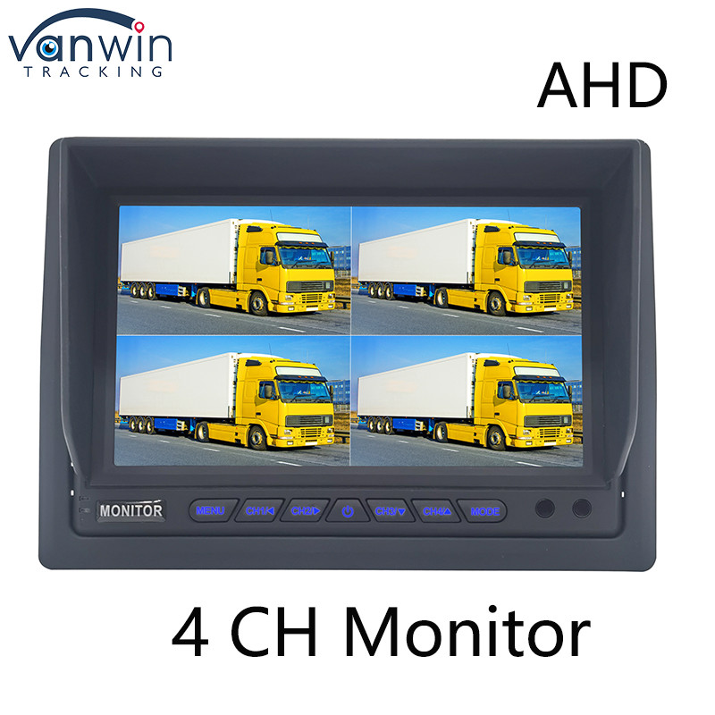 AHD Monitor 4 Channel 7 Inch Full HD1080P MDVR Split Display Car ...