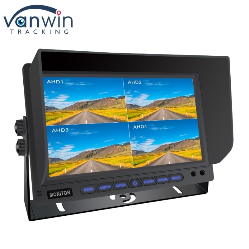 7-inch AHD Quad-Channel Split Car Monitor Vehicle Display Monitoring System