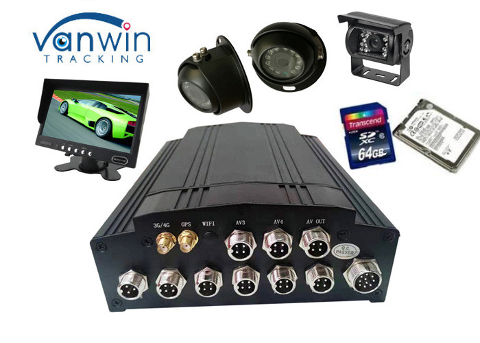 RJ45 4G Mobile DVR Analog Cameras 4 Channel 2.5" SATA Digital Video ...