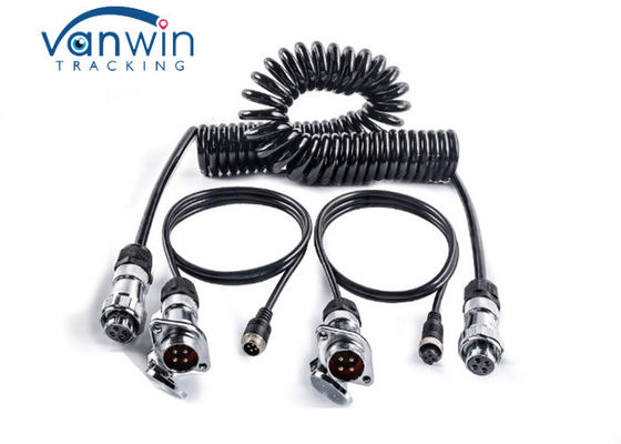 4 Core PU Truck Trailer Safety Spiral Cable / Vehicle Auto Tractor ...