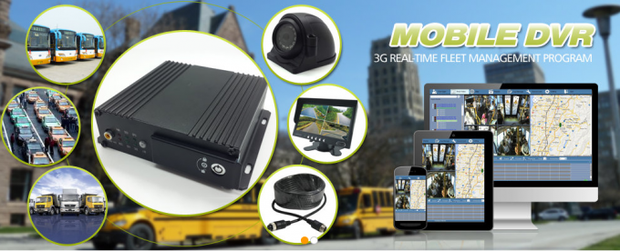 WIFI Router 4CH 720P Car DVR 3G / 4G GPS MDVR with Free software