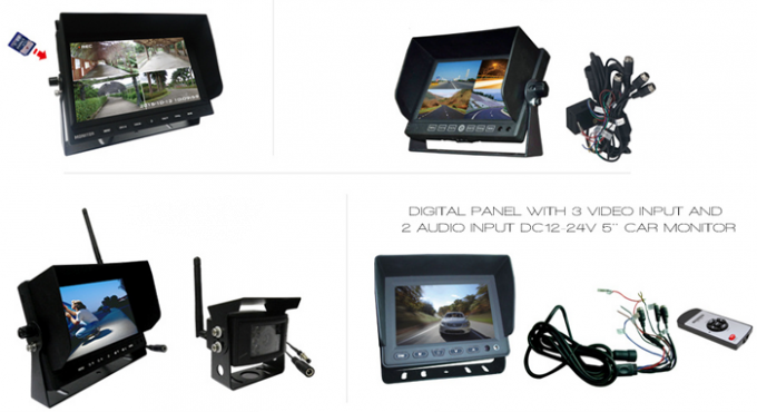 TFT lcd color monitor 7 Inch / 9 Inch with 3 Triggers, 1080P cameras